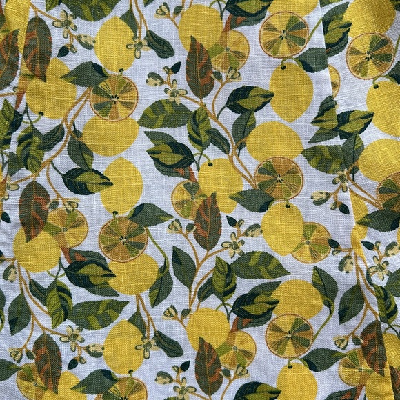 Boden | Dresses | Boden Linen Vneck Flippy Dress In Lemon Print Size 6 ...